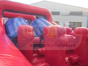 Retro Dual Slide Obstacle Course | China Inflatables Factory