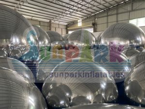 Inflatable Reflective Ball | 100cm Silver Sphere | China