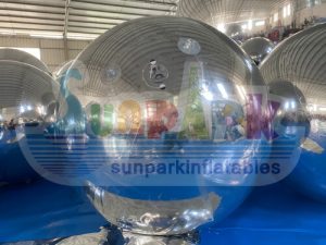 Inflatable Reflective Ball | 100cm Silver Sphere | China