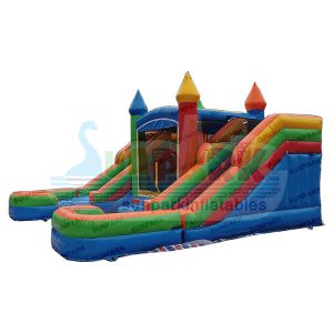 Rainbow Dual Slide Combo | Crossover Water Slide Unit