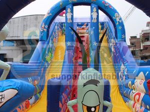 Cheap SpongeBob Inflatable Slide | Fun Dual Slide for Events